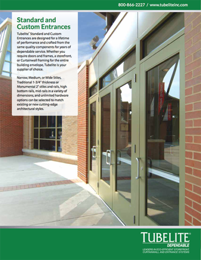 Tubelite Inc. - Standard Medium Stile Entrances